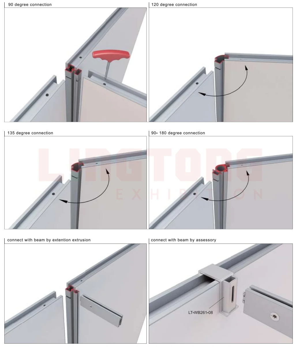 Modular Size Booth Stand - Movable Office Divider Panels