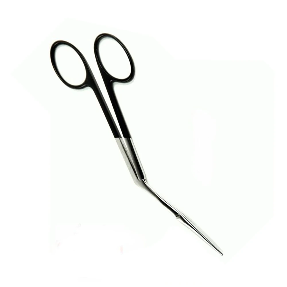 Black Color Handle Heymann Nasal Scissors One Toothed Cutting Edge ...