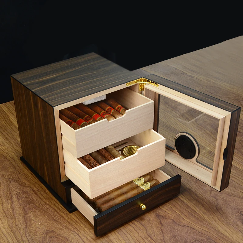 Cedar Wood Cigar Display Case Cabinet Mahogany Humidors For Sale Used ...