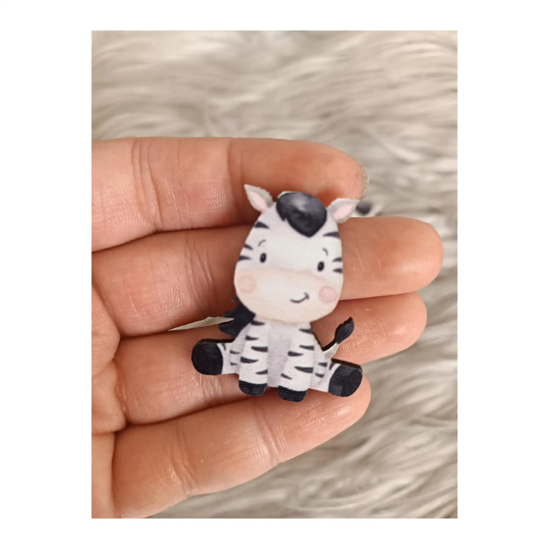 25 Pieces Of 4 Cm Uv Print Zebra Figures Suitable For Decorations - Buy ...