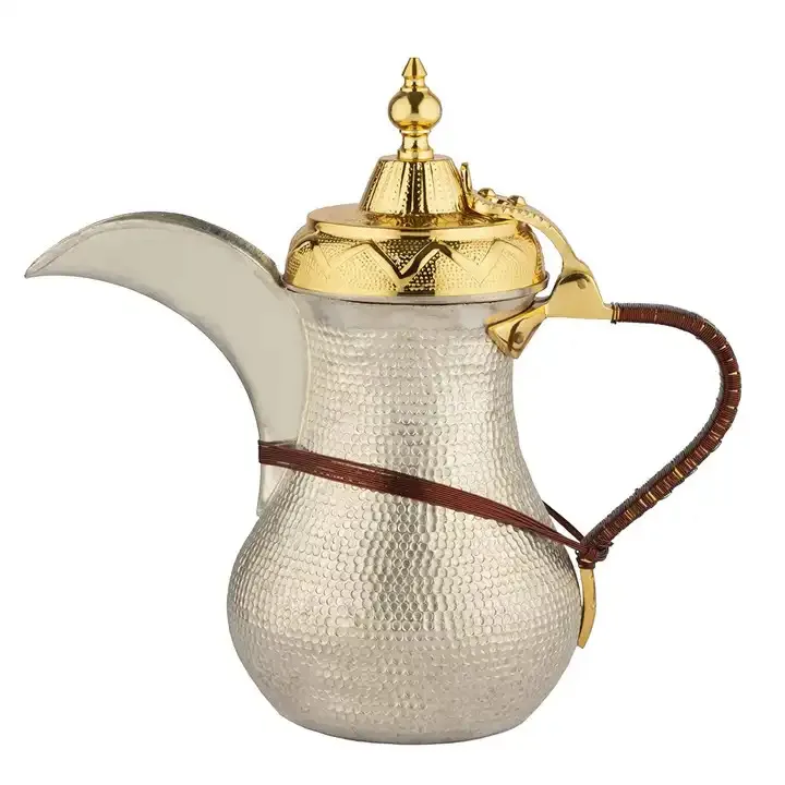 Attractive Design Metal Arabic Coffee Dallah Handmade Gold Hammered ...