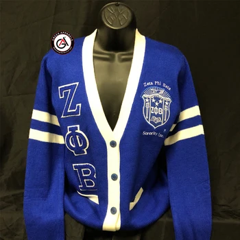 Zeta Phi Beta Sorority Embroidery Women Acrylic Cardigans | Sorority ...