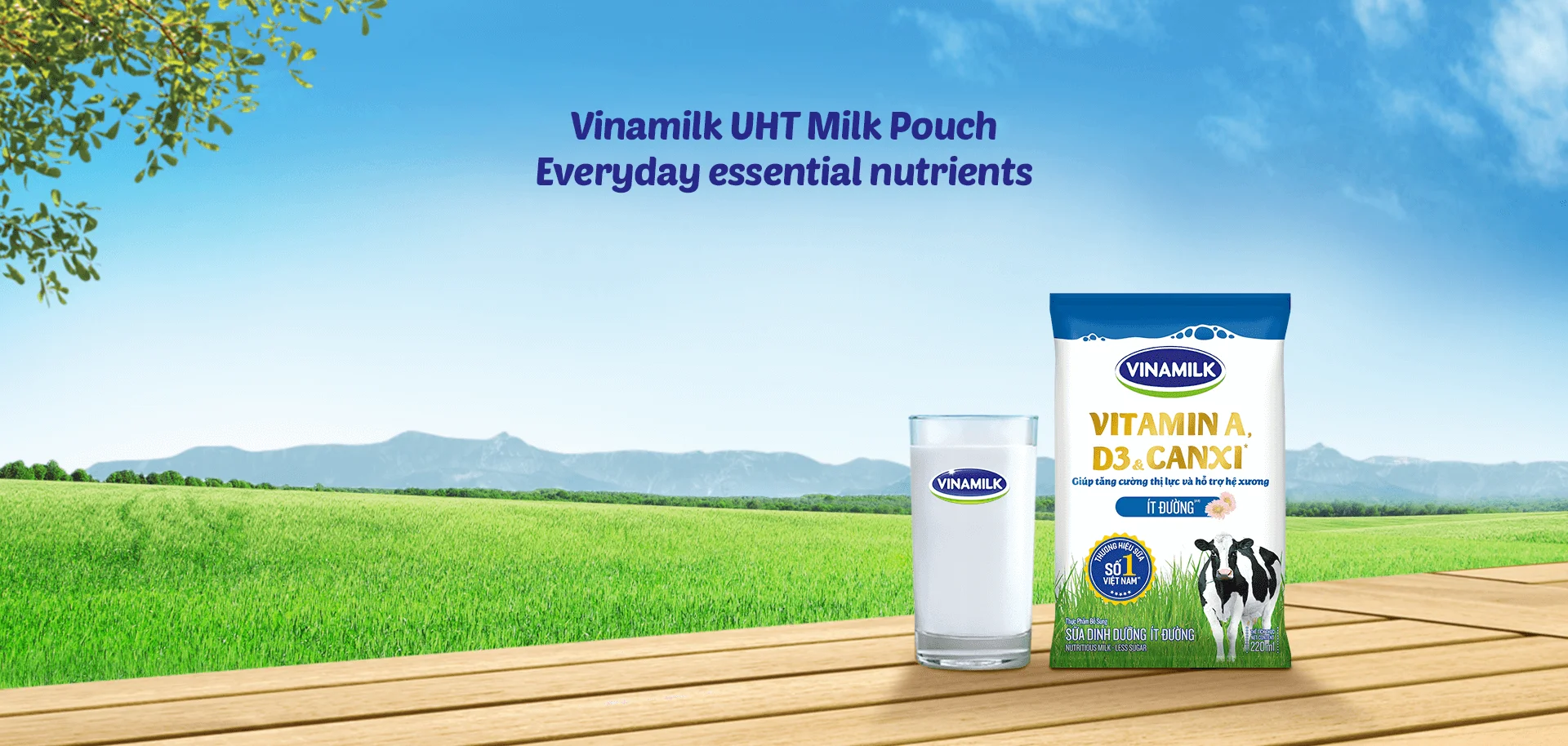 Vinamilk UHT Milk Pouch - Fortified Milk - Strawberry - High Quality ...