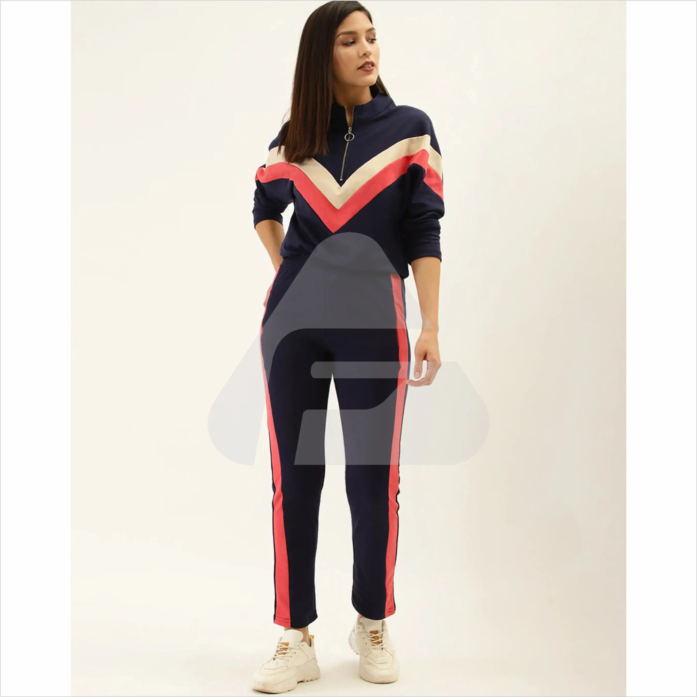 Custom Logo Ladies Jogger 2 Piece Fitness Clothing Sweat Track Suits ...