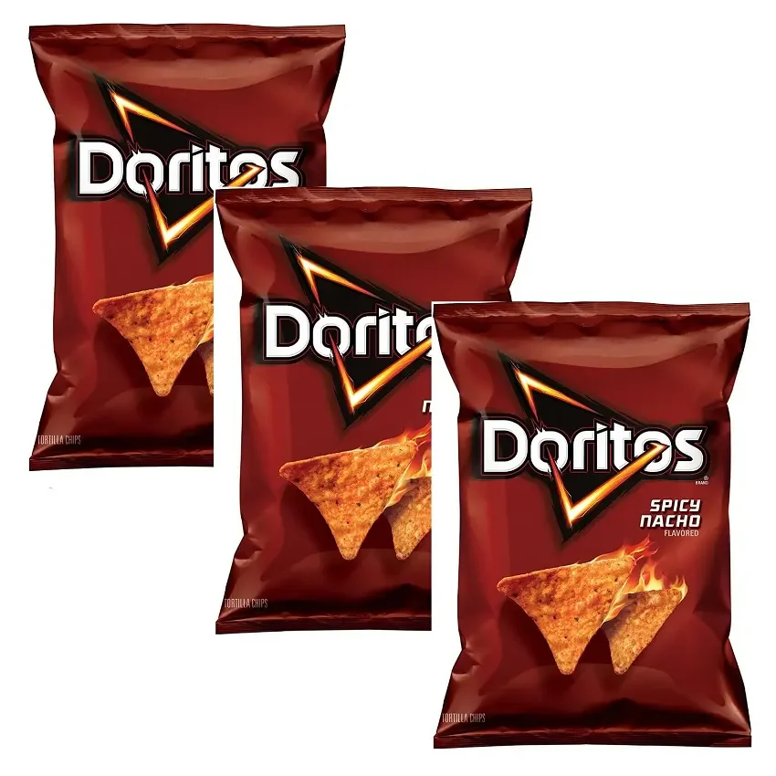 Doritos Tortila Chips Nacho Cheese Spicy Cheese American Spicy Chicken ...