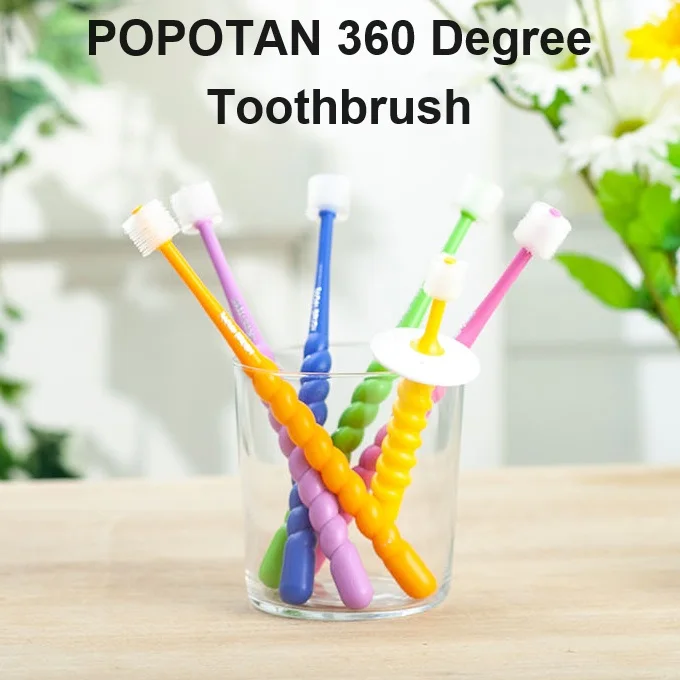 Made in Japan 360do Brush Round Toothbrush for Kids - Soft Bristles ...