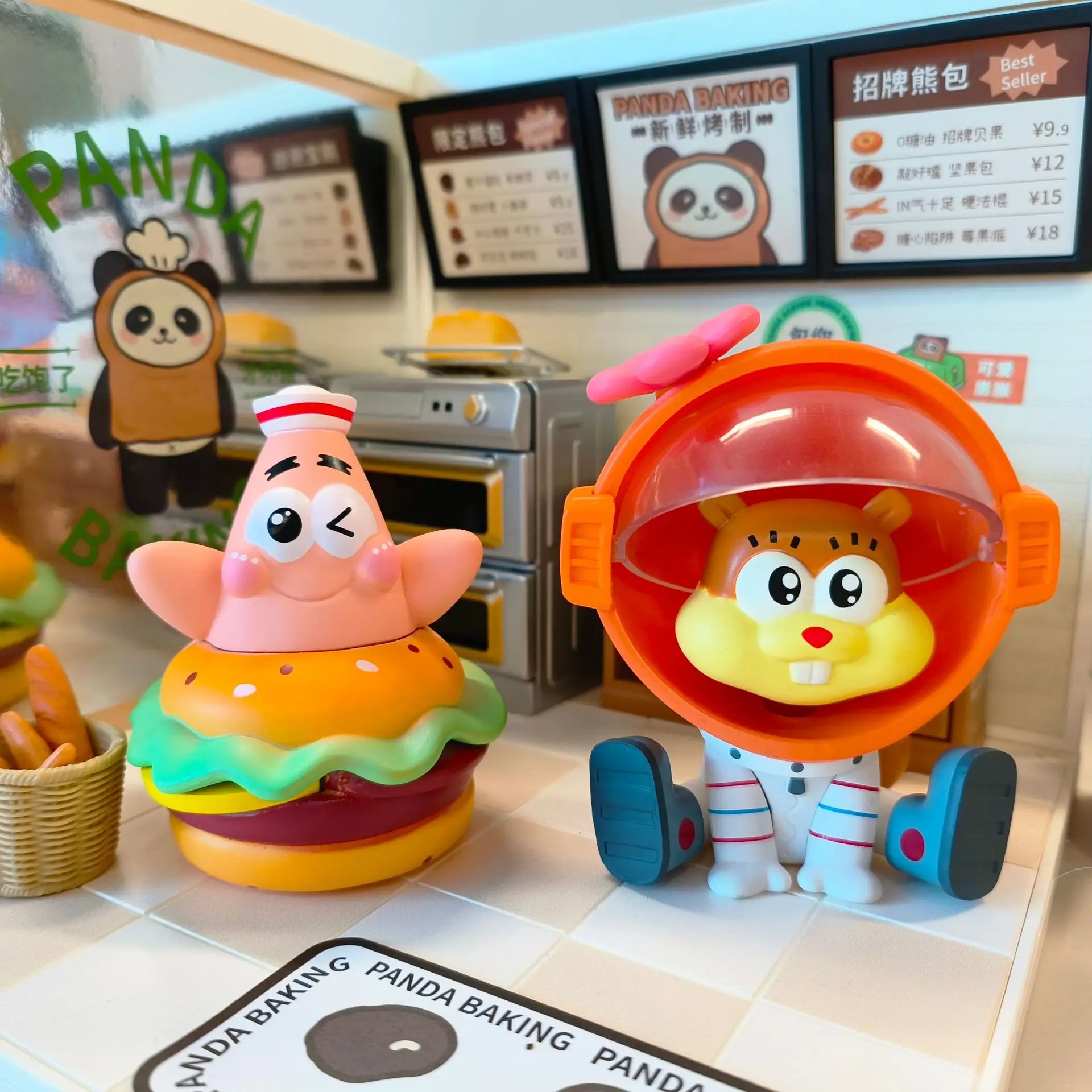 Burger Series Spongebobs Cartoon Character Model Collectibles Kid ...