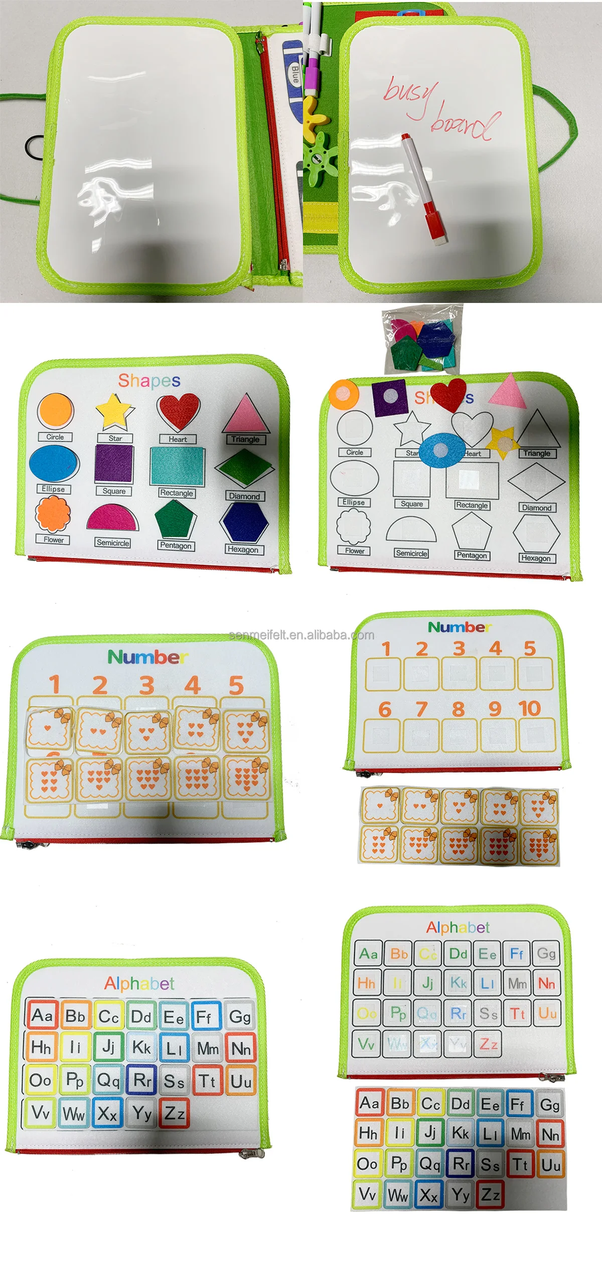 Custom Felt Busy Board Montessori Sensory Learning Toys Basic Skills ...