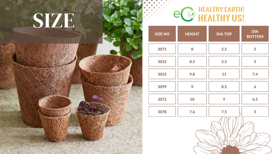 Coconut Fiber Pot/ Coir Fiber Pot/ Coconut Coir Fiber Pot Made of High ...