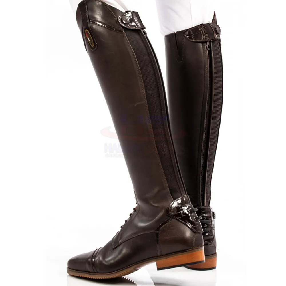 New Design Custom Leather Soft Adjustable Horse Riding Boots Real Leg ...