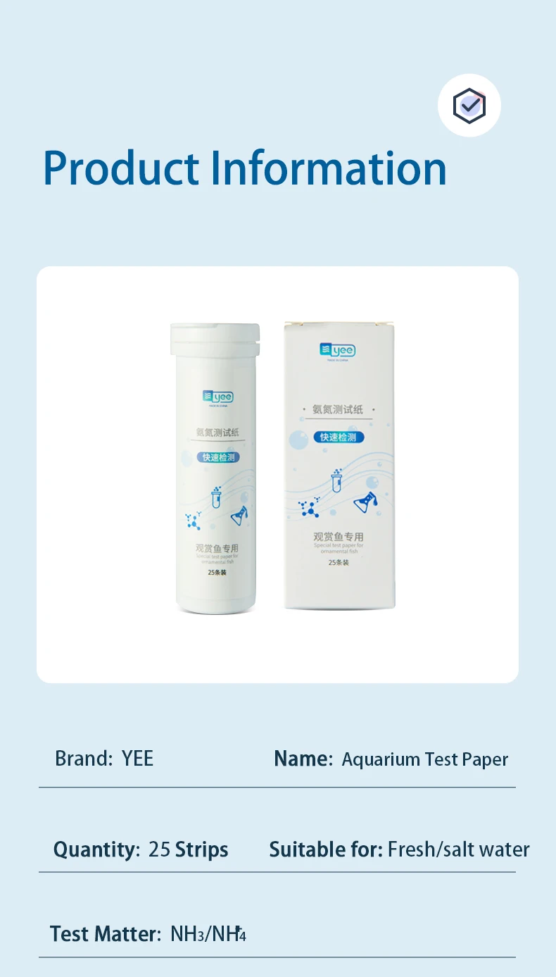 YEE 7 in 1 Aquarium Water Test Strips - Accurate & Sustainable