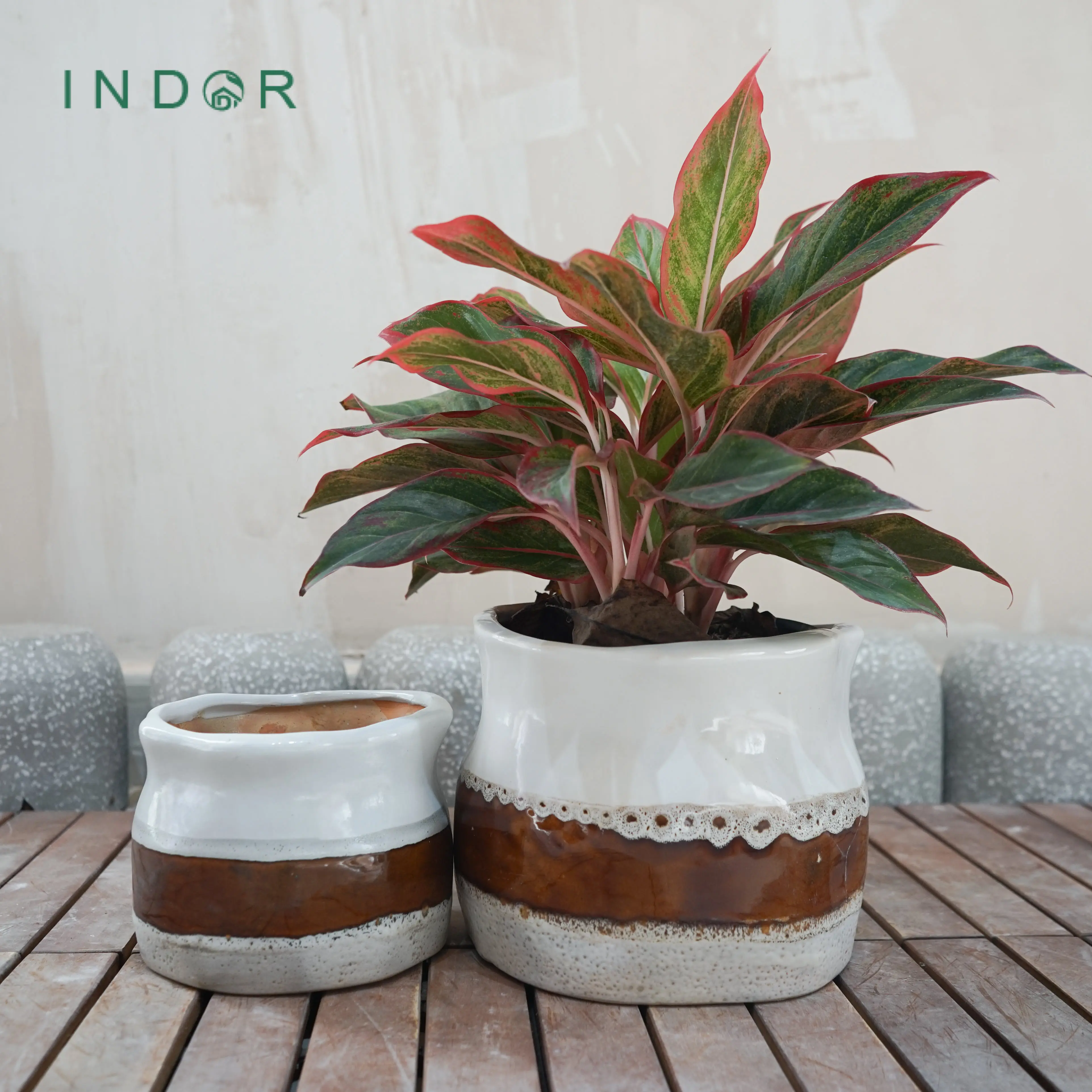 Boughpot Pottery Indor Hand Craft Glazed Ceramic Vietnam Mediterranean ...