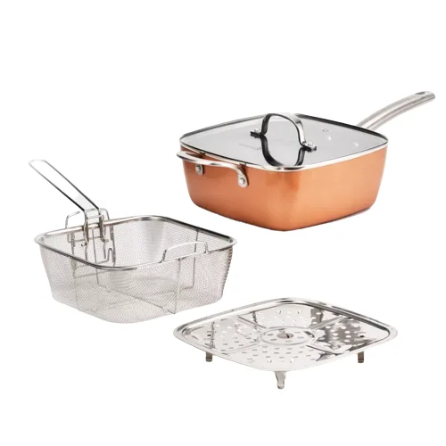Copper Chef Best-selling Kitchen Cooking Fry Basket Steamer Plate 9.5 ...