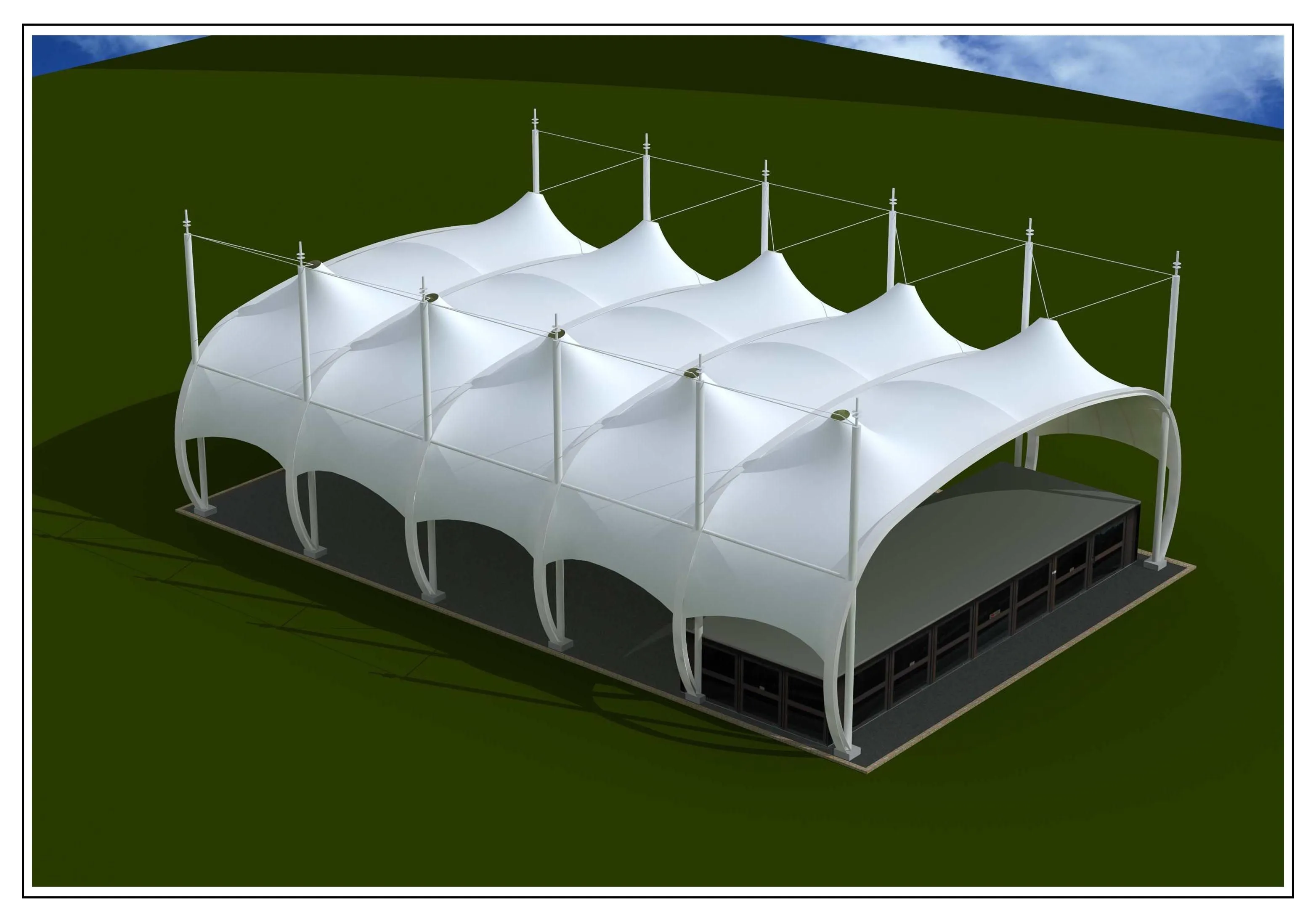 2025 PVDF/PTFE/ETFE/PVC Stadium Shade Tent - Durable & Eco-friendly