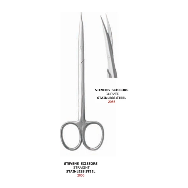 General Surgical Instruments Stevens Scissors Curved Stainless Steel ...