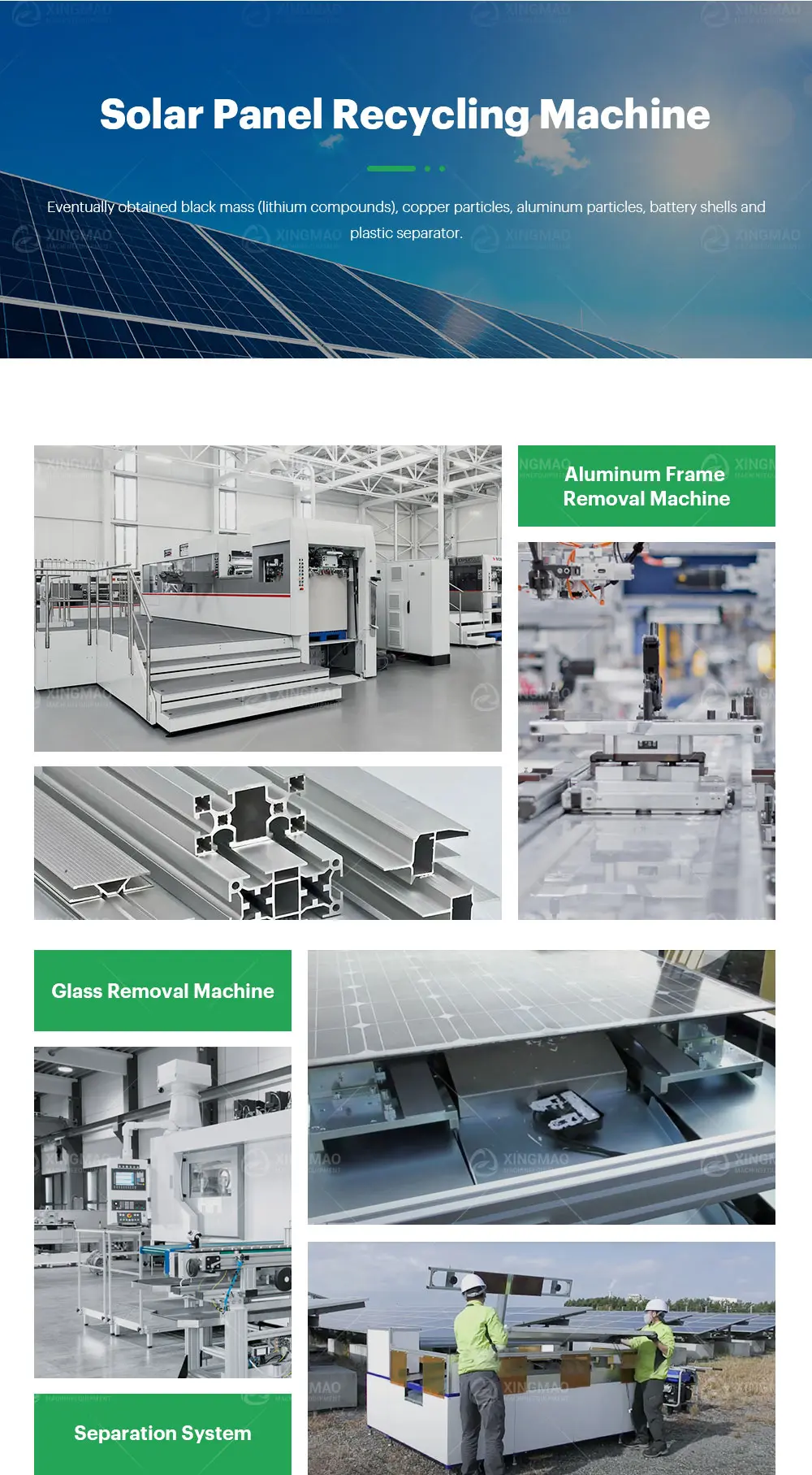 Advanced Solar Panel Recycling Machine Technical Scrap Photovoltaic ...