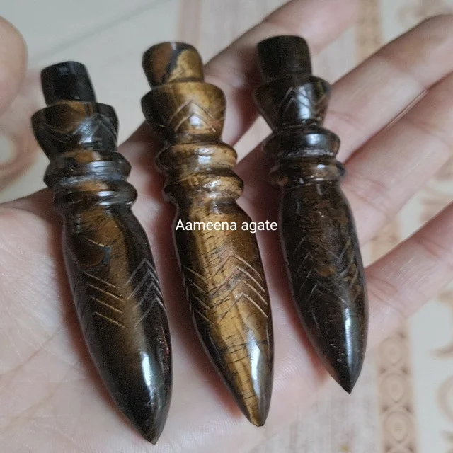 New Arrival Natural Crystal Tiger Eye Egyptian Pendulum For ...