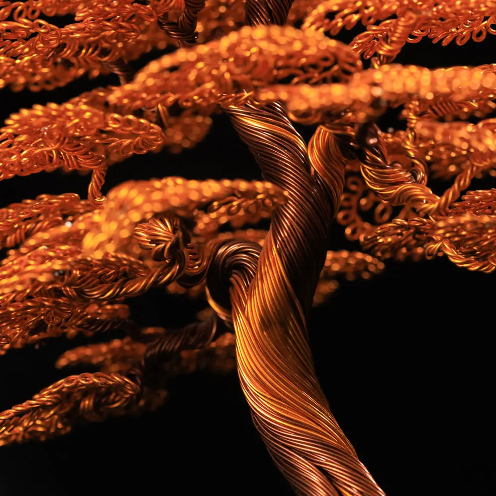 Orange Color Four Season Bonsai Lucky Tree Artificial Handmade Tree ...