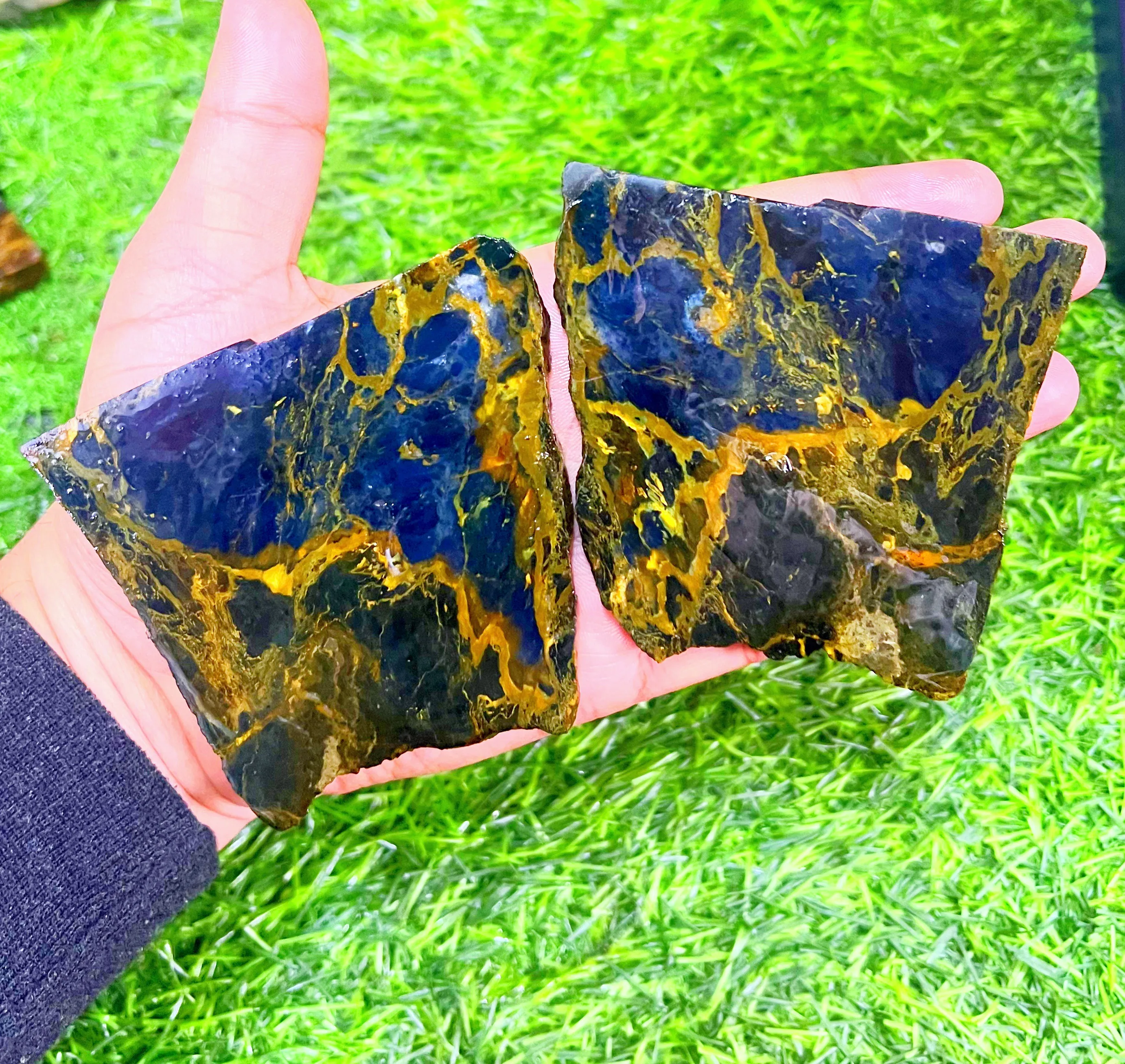 Native Blue Gold Pieter Slabs Loose Gemstones Amazing Healing Wonderful ...