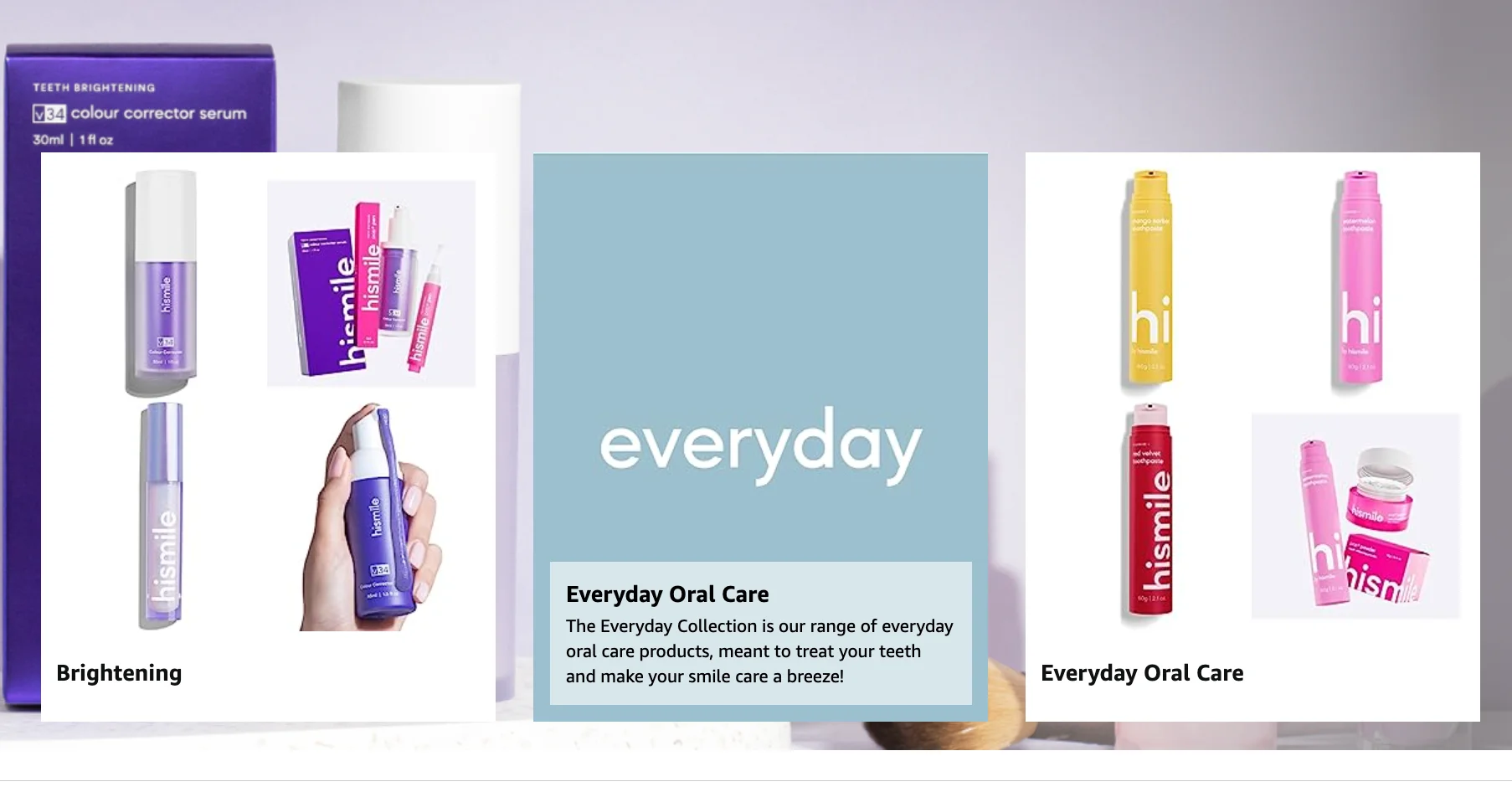 Hismile V34 Purple Toothpaste Teeth Whitening Booster And Reduces ...