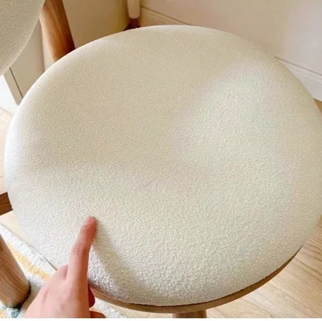 Modern Design Donut Shaped Wood Frame Upholstered Accent Chair Boucle ...