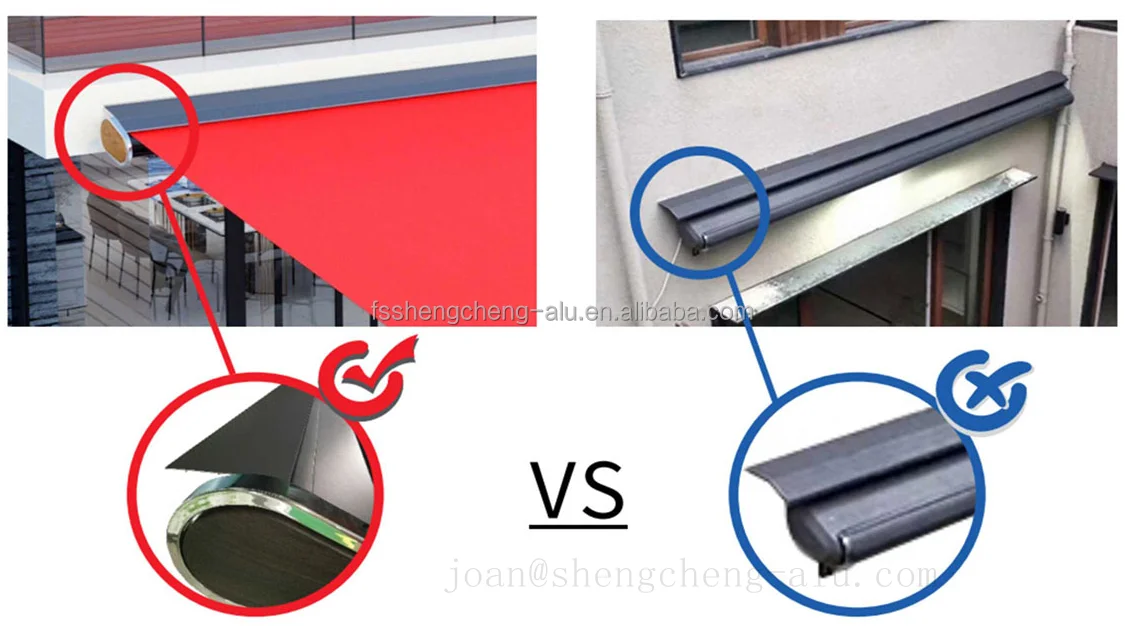 High-Grade Heavy-Duty Aluminum Retractable Sunshade Awning Full ...