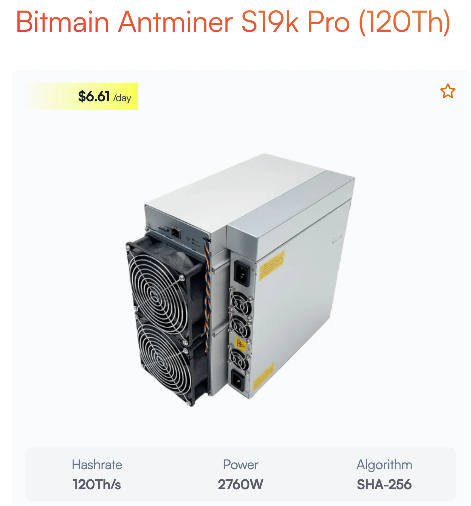 New Bitmain Antminer S19K Pro 110T 115T 120T ASIC Miner BTC Mining Machine SHA256 Used Bitcoin ...