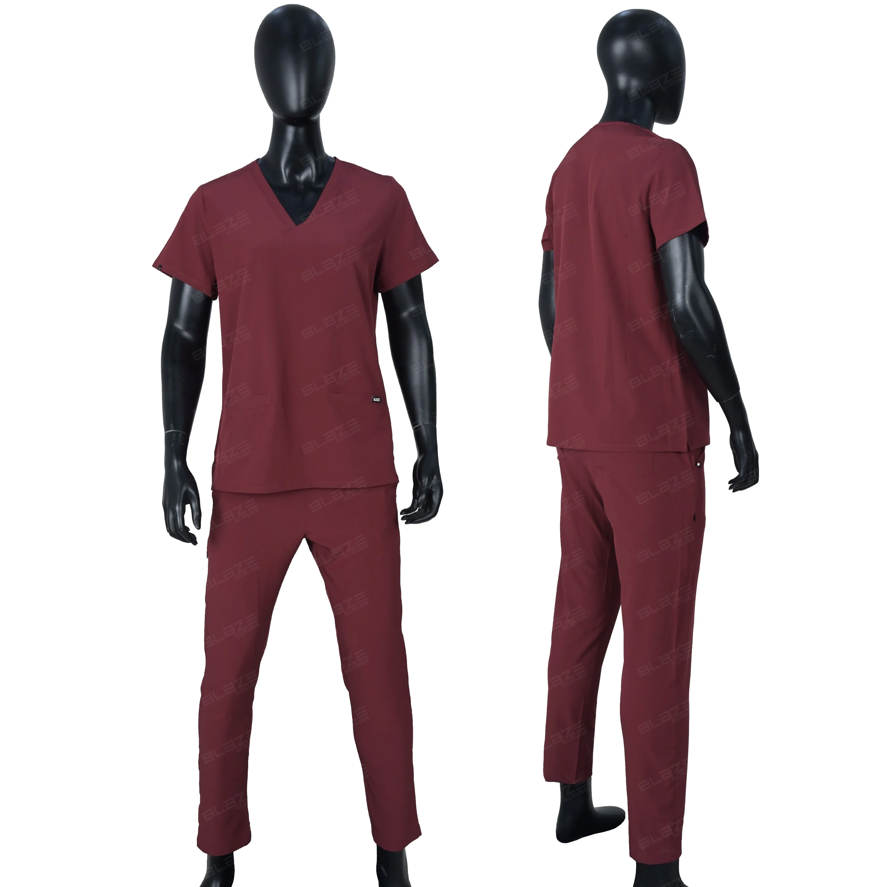 Custom Made-to-order Scrubs Uniforms Sets Stand Collar Short Sleeve ...