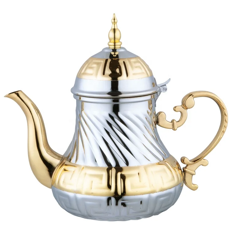 Oriental Rose Gold Chrome Plated Tea Pot 0.8l 1.2l 1.6l 2.0l Stainless ...