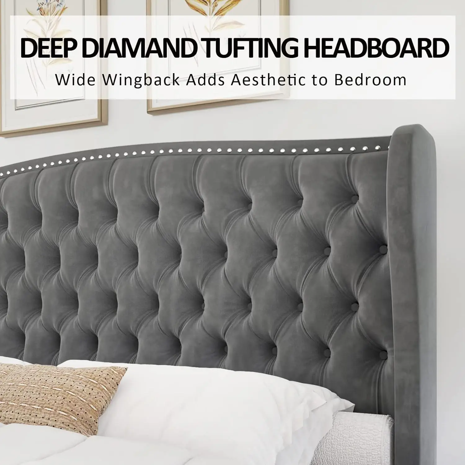 Functional Headboard Design with Integrated Shelves Offers Additional ...