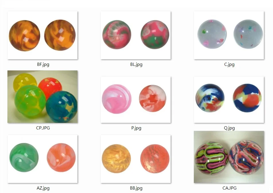 Manufacturing 38mm Rubber High Bounce Ball Different Styles High ...