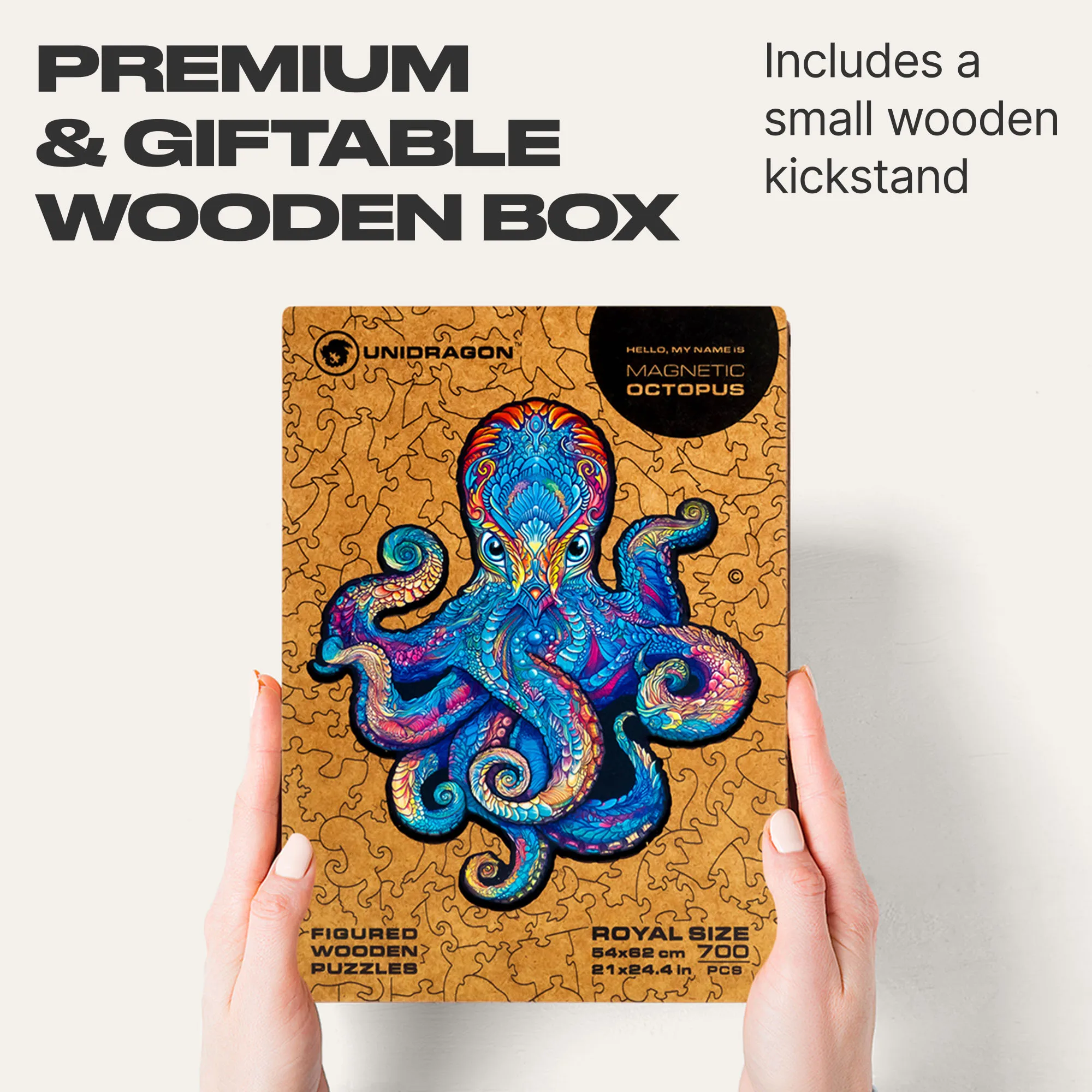 Unidragon Magnetic Octopus (ks). 300 Pieces Wooden Puzzle Wooden Jigsaw ...