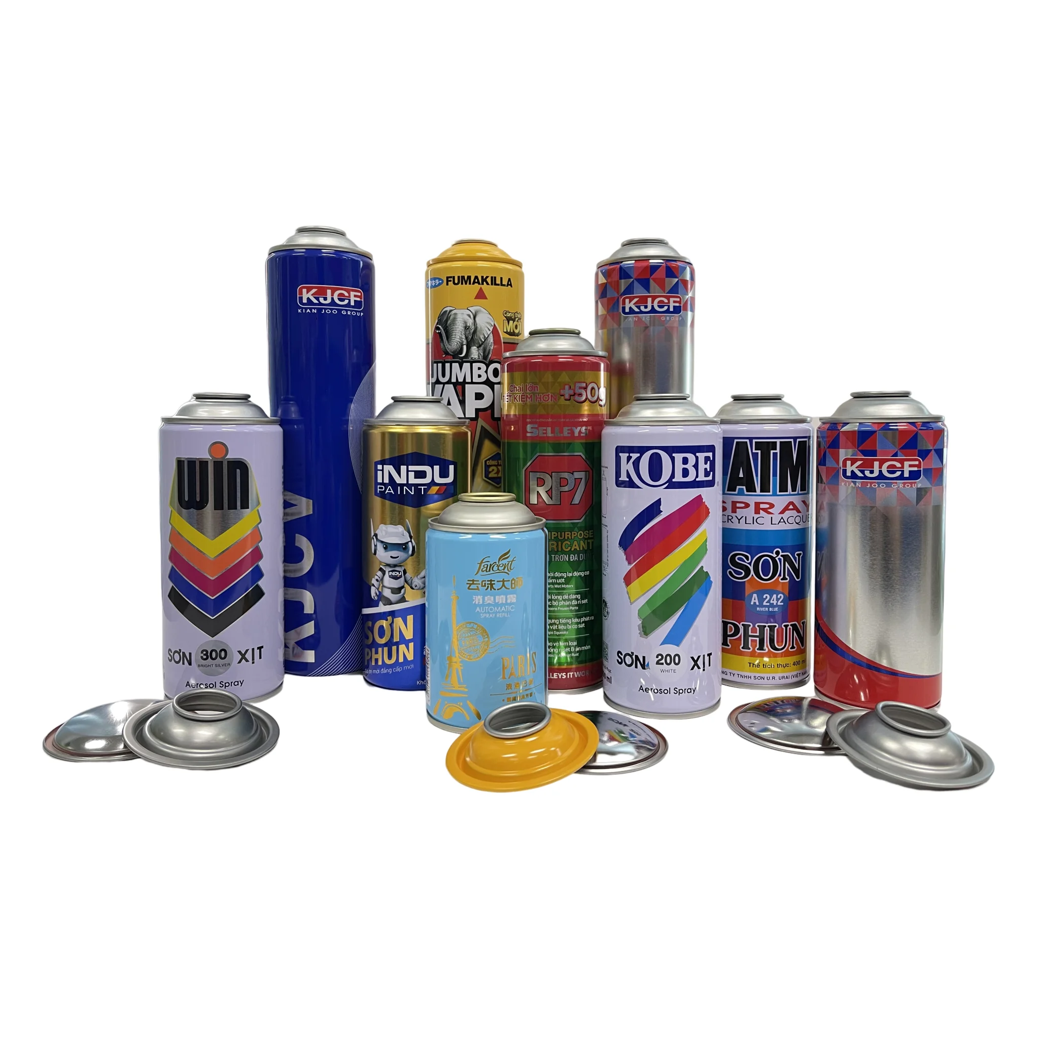 Customized Color Metal Cans Round Shape Uv-offset Printing Chemical ...