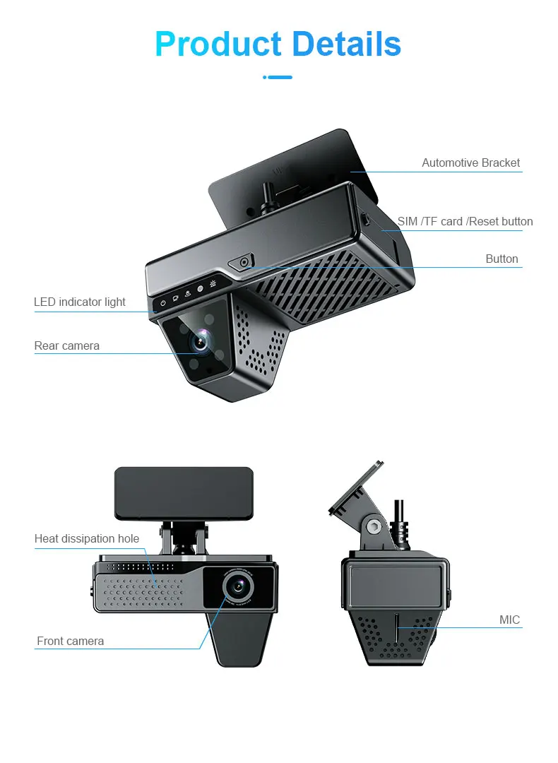Ultravision 4 Channel Dash Camera - AI & 4G LTE Features