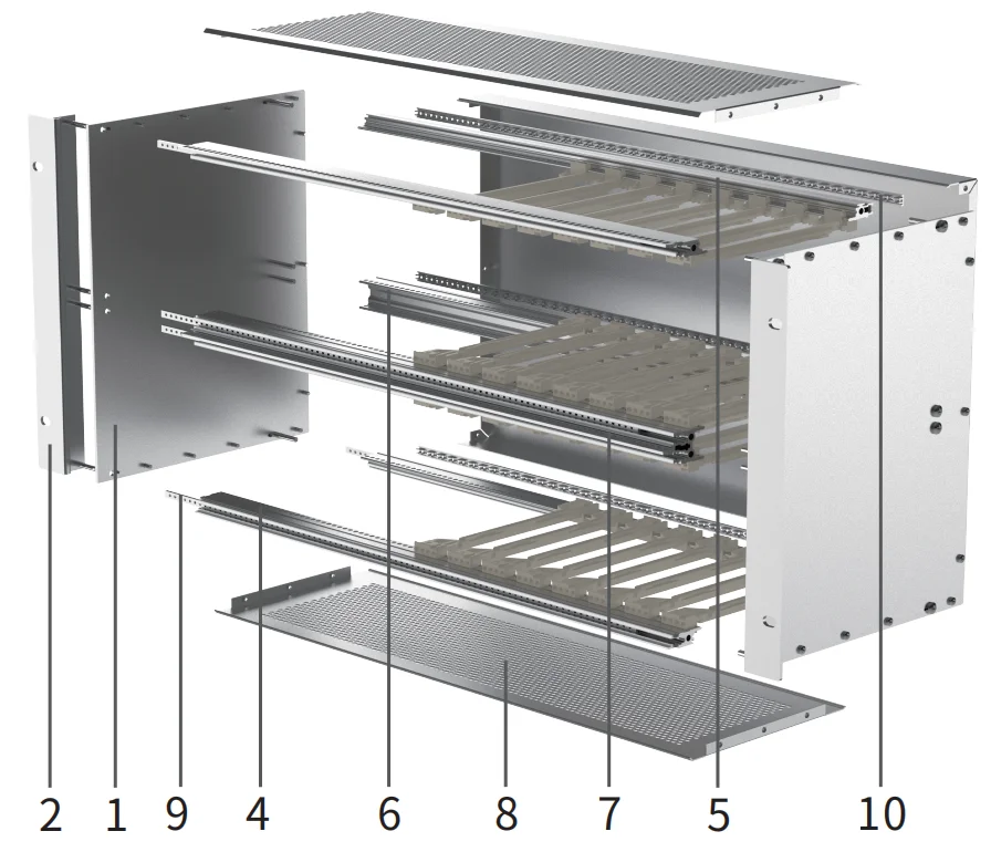 RDEKONO 19" 3U (3+1)U 6U (6+1)U Subrack Card Chassis CPCI / ATCA / VPX ...