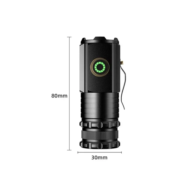 Brightenlux 2000 Lumen Small Pocket Type-C Rechargeable Torch Light ...