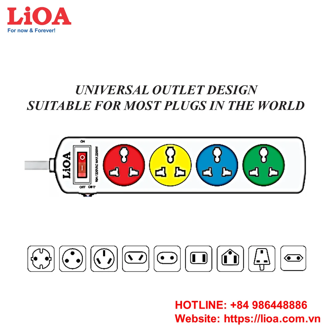 Lioa 4-Outlet Extension Socket - Versatile and Safe Power