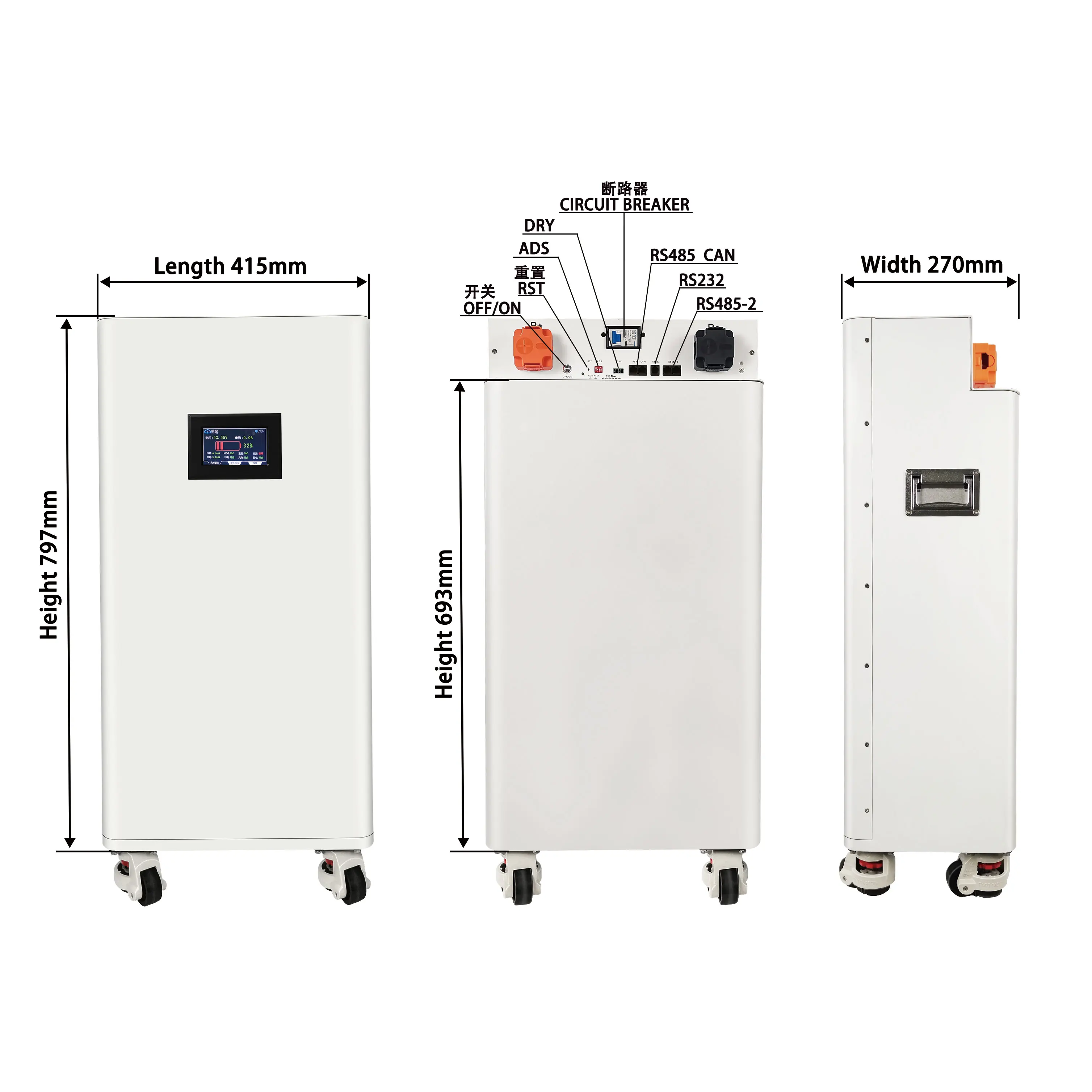 15KWH Solar Storage Battery DIY BOX 48V 51.2V 280AH 300AH 314ah 320AH ...