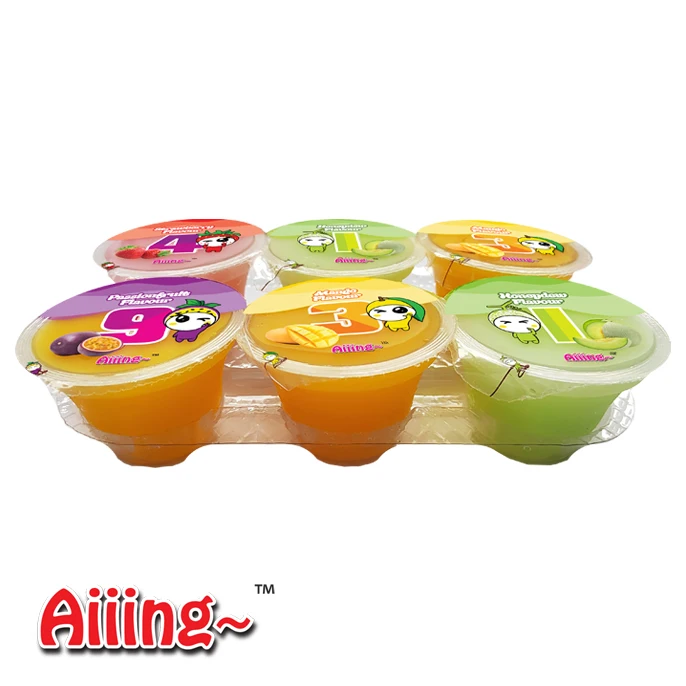 Aiiing Fruit Pudding Cups Mango Lychee Honeydew Melon Strawberry Passion Fruit Coconut Assorted ...
