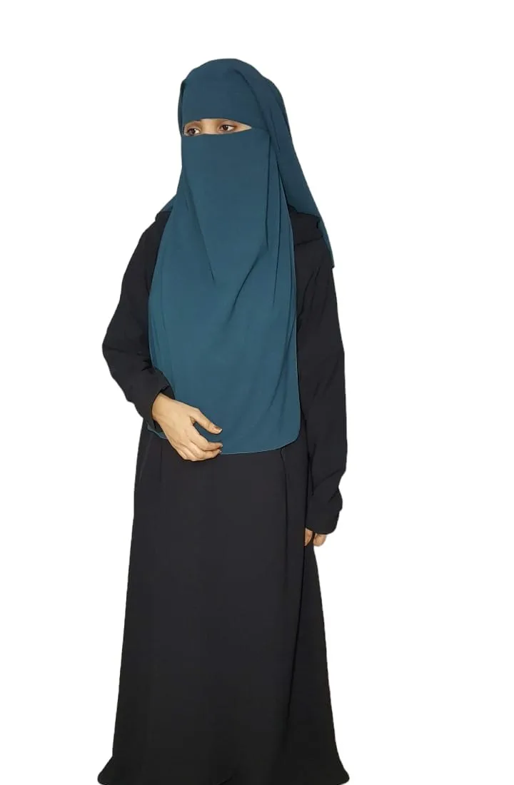 Wholesale Muslim Women Double Layered Niqab Long Veil Hijab Dress Face ...