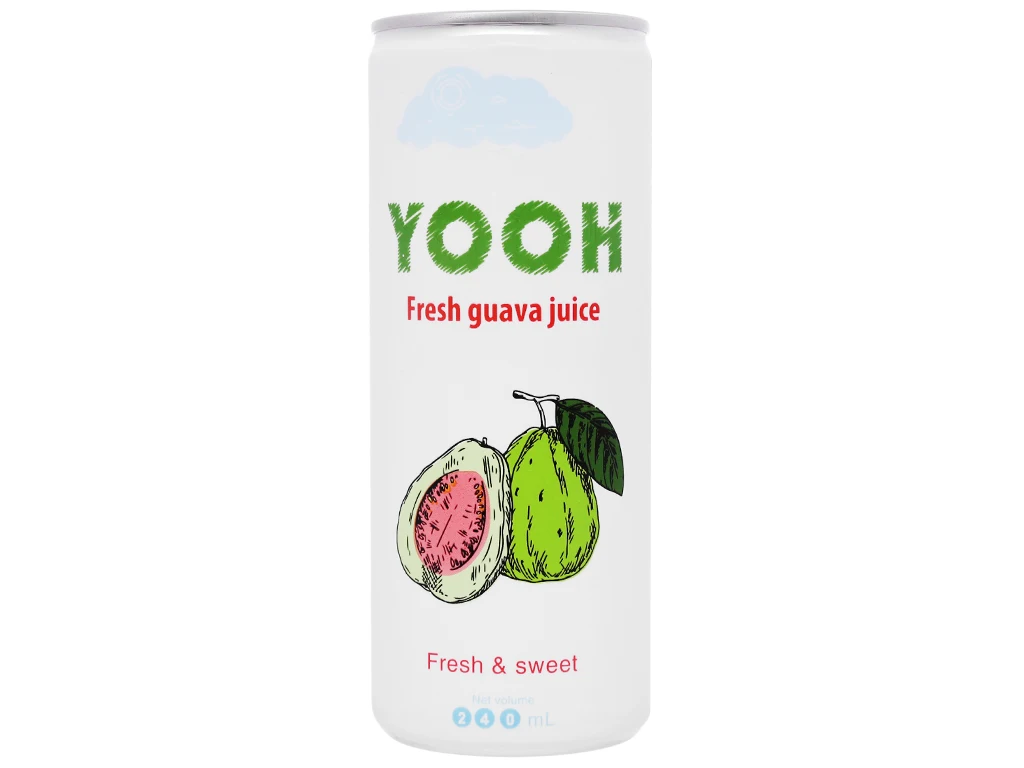 Yooh Fresh Guava Juice Drink Packed In Slim Can 250ml Vietnam Beverage ...