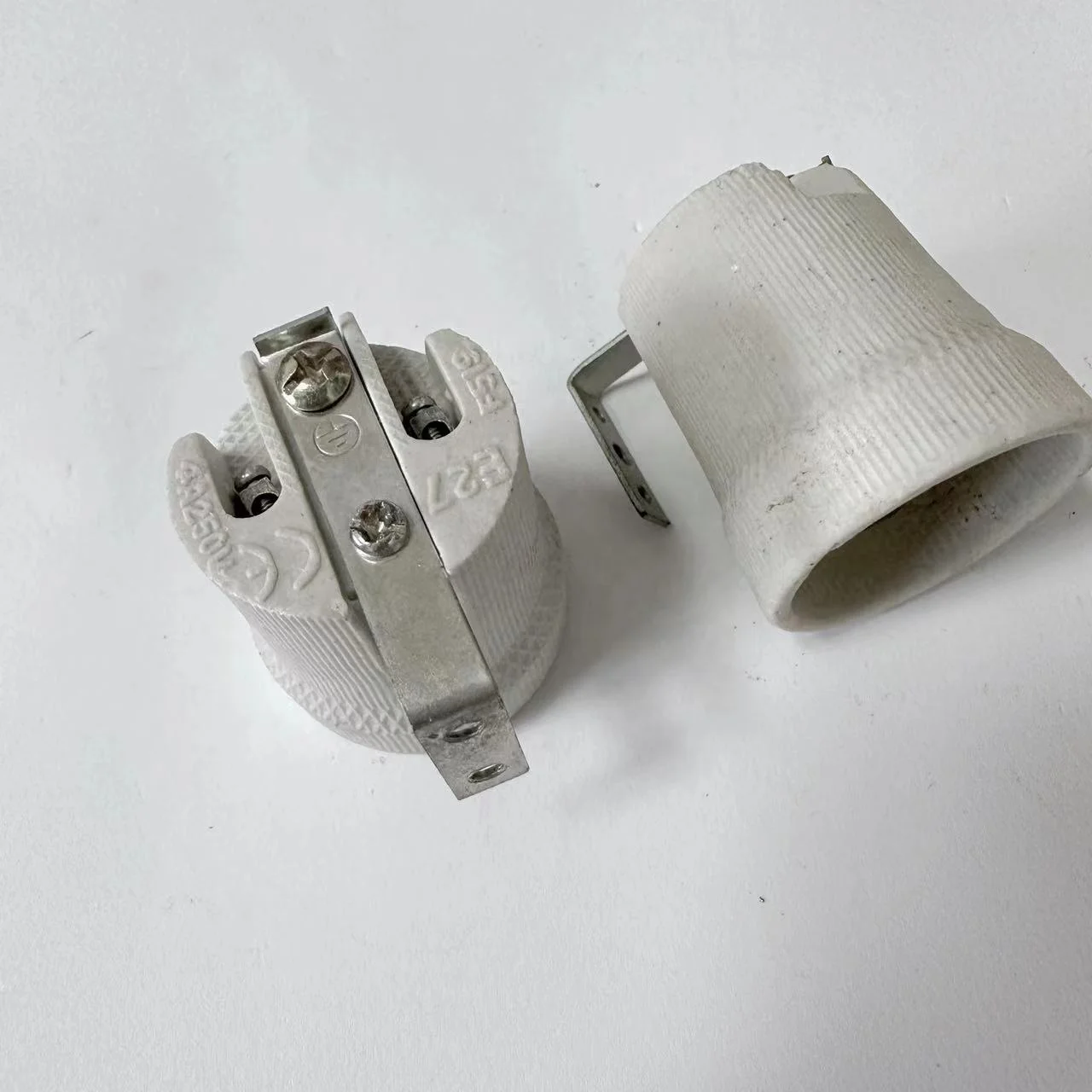 E27 edison screw porcelain lamp holder ceramic lamp base socket ...