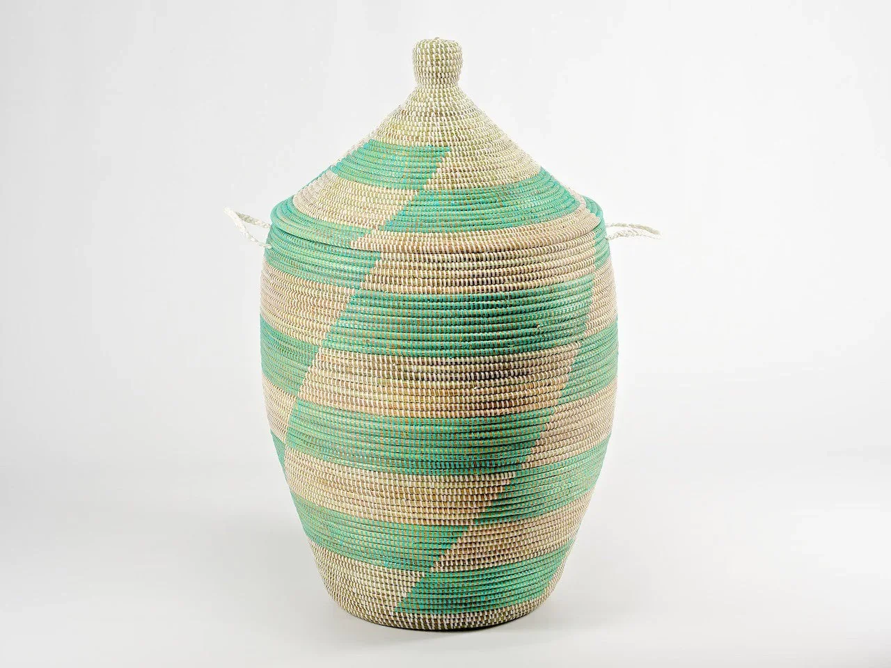 Colorful Straw Seagrass String Laundry Hamper Baskets For Storage ...