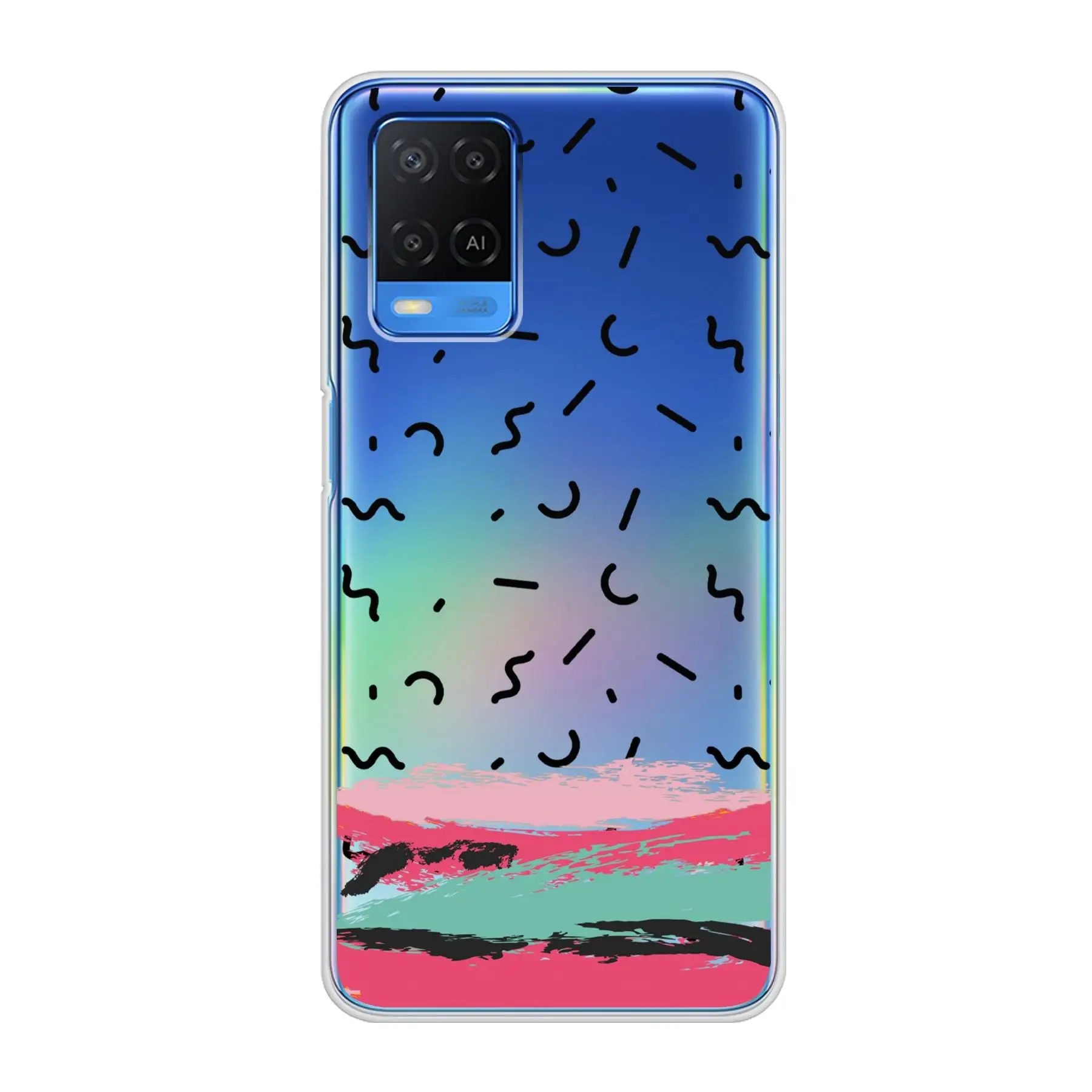 Oppo A54 Brush Design Super Transparent Phone Case - Buy Oppo A54 ...