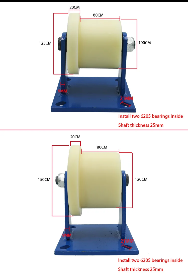 6 Inch Sliding Gate Track Rails - Durable Industrial Casters