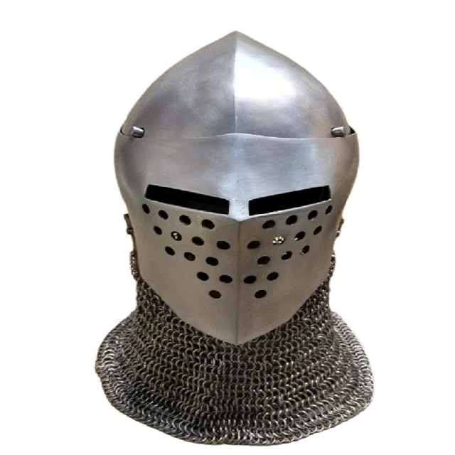 18ga Medieval Bascinet Aurora Sca Helmet Battle Ready Armour Helmet ...