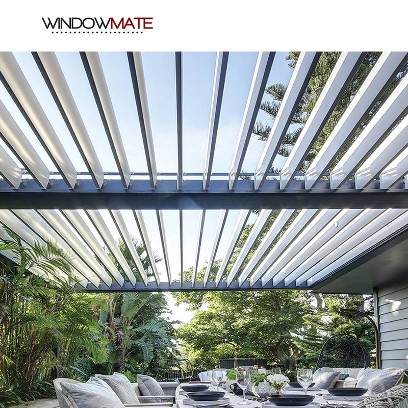 Outdoor Motorized Waterproof Aluminium Sunbreaker Shutter Aluminum Diy ...