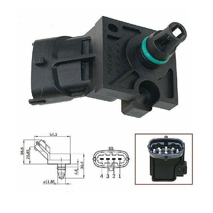 Turbocharger Boost Pressure Sensor Map Sensor For Volvo T5 T6 D3 D4 D5 ...