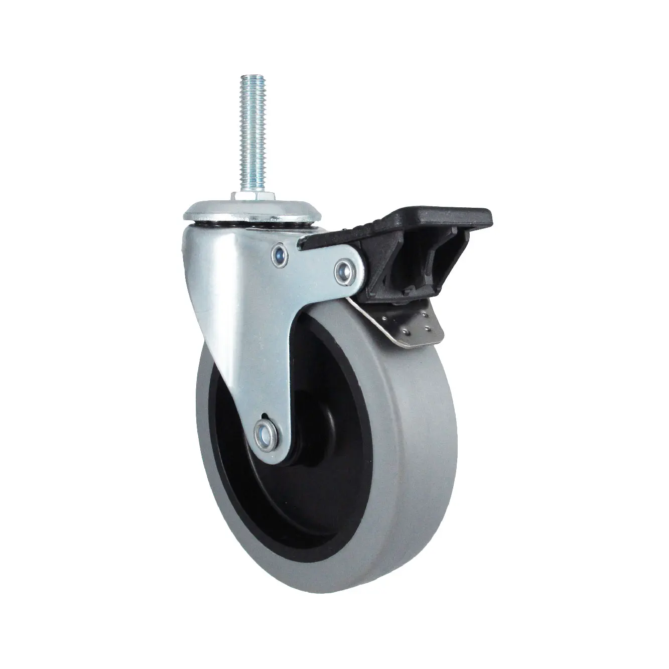 Trolley Use 100mm Pvc Wheel Roller 3/8" Threaded With Stopper - Buy 4 ...