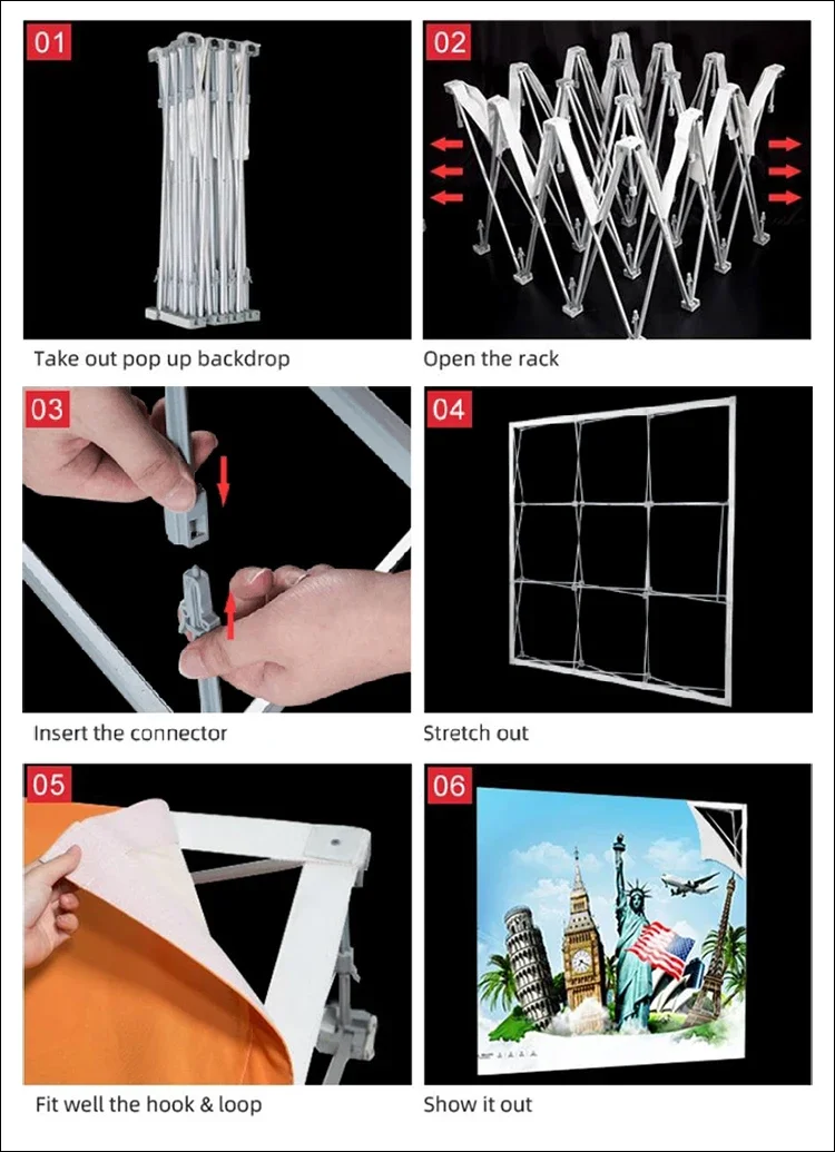 Folding Backdrop Exhibition Booth Promotional Display Event